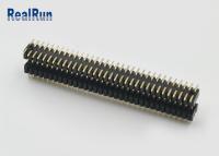 China PA6T Gold Flash 1.0mm Pin Header Connector SMT Male 2X33p With Post Dual Layer Plastic for sale