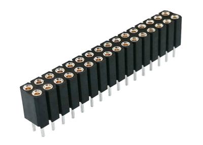 China 2.54mm Round Pin Female Header DIP Type Straight For Medical Equipment for sale