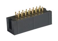 China Box 2.54 mm Header Connector 180 Degree DIP Through Hole Board To Wire for sale