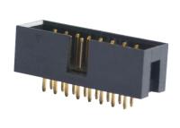 China Box 2.54 mm Header Connector 180 Degree DIP Through Hole Board To Wire for sale