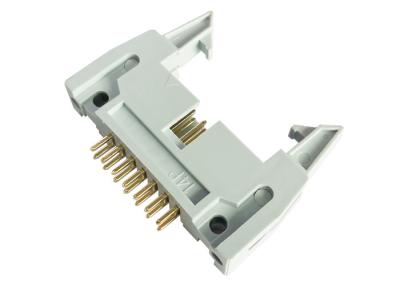 China 14 Pin Shrouded Header Connector Gold Flash PBT Material Insulation Resistance for sale