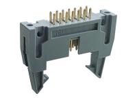 China 14 Pin Shrouded Header Connector Gold Flash PBT Material Insulation Resistance for sale