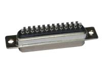 China 25 Pin Black DB D SUB Connector Solder Female Straight Type DP Socket for sale