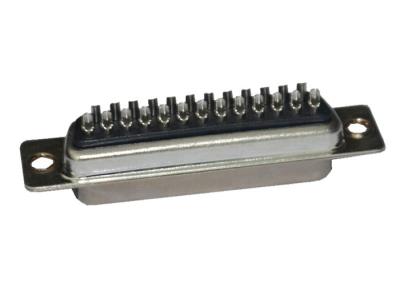 China 25 Pin Black DB D SUB Connector Solder Female Straight Type DP Socket for sale
