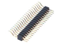 China Double Row Pin Header Horizontal SMT Type 2x20 Pin Header Black 1.27mm for sale