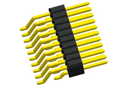 China Double Row Pin Header Horizontal SMT Type 2x20 Pin Header Black 1.27mm for sale