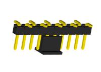 China 10P PA6T Male Header Connector Single Row CAP SMT 2.0mm Height 2A PBT for sale