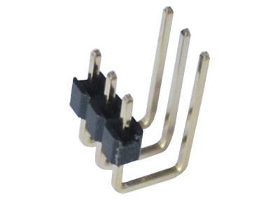 China 2.0mm 3 Pin Single Row Pin Header 90 Degree U Type Connector Side Plastic for sale