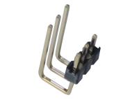 China 2.0mm 3 Pin Single Row Pin Header 90 Degree U Type Connector Side Plastic for sale