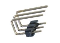 China 2.0mm 3 Pin Single Row Pin Header 90 Degree U Type Connector Side Plastic for sale