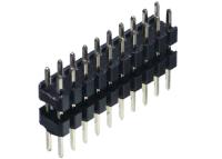 China Solder 2x20 Pin Header Connector Dual Row 180 Degree Type Double Plastic for sale