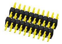 China Solder 2x20 Pin Header Connector Dual Row 180 Degree Type Double Plastic for sale