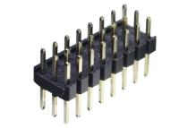 China 3x4 12 Pin Header Connector Three Row Black 180 Degree DIP Type For PCB for sale