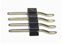 China Square Single Row 7 Pin Header Black 2.54 Pitch Connector Horizontal Type for sale