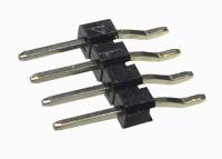China Square Single Row 7 Pin Header Black 2.54 Pitch Connector Horizontal Type for sale