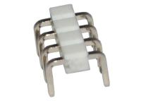 China White 4 Pin Header Connector Pitch 2.54mm Single Row 90 Degree U Type for sale