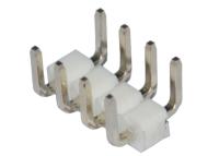 China White 4 Pin Header Connector Pitch 2.54mm Single Row 90 Degree U Type for sale