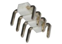 China White 4 Pin Header Connector Pitch 2.54mm Single Row 90 Degree U Type for sale