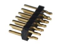 China 500VAC Brass PA6T DIP Pin Header Connector 2.54mm Pitch 12P ISO9001 for sale