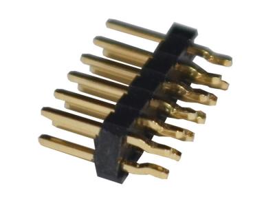 China 500VAC Brass PA6T DIP Pin Header Connector 2.54mm Pitch 12P ISO9001 for sale