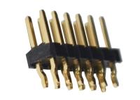 China 500VAC Brass PA6T DIP Pin Header Connector 2.54mm Pitch 12P ISO9001 for sale