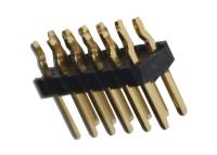China 500VAC Brass PA6T DIP Pin Header Connector 2.54mm Pitch 12P ISO9001 for sale