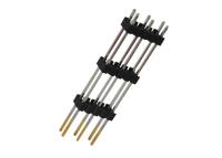 China 10 Pin Dual Row Pin Header 2.54 Mm Pitch Header Straight Type Three Plastic for sale