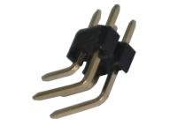 China Right Angle Dual Row Pin Header Connector 2.54mm X 2.5mm Insulation Resistance for sale