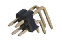 China Right Angle Dual Row Pin Header Connector 2.54mm X 2.5mm Insulation Resistance for sale