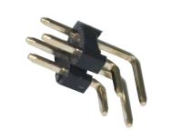 China Right Angle Dual Row Pin Header Connector 2.54mm X 2.5mm Insulation Resistance for sale
