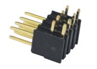 China 2.54mm 500VAC Pin Header Connector Right Angle Insulator PA6T 3A for sale