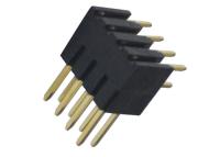 China 2.54mm 500VAC Pin Header Connector Right Angle Insulator PA6T 3A for sale