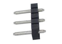 China Straight Single Row Pin Header 180 Degree Type Black 3.96 Mm Pitch Connector for sale