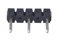 China Straight Single Row Pin Header 180 Degree Type Black 3.96 Mm Pitch Connector for sale