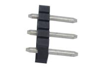 China Straight Single Row Pin Header 180 Degree Type Black 3.96 Mm Pitch Connector for sale