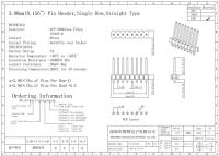 China Straight Single Row Pin Header 180 Degree Type Black 3.96 Mm Pitch Connector for sale