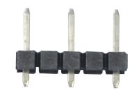 China Straight Single Row Pin Header 180 Degree Type Black 3.96 Mm Pitch Connector for sale