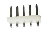 China 180 Degree Single Row Pin Header Connector 5 Pin Connector 3.96 Mm X 3.2 Mm for sale