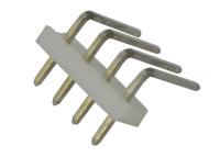 China 4 Pin Board To Board Header Single Row Pin Header Right Angle Through Hole for sale