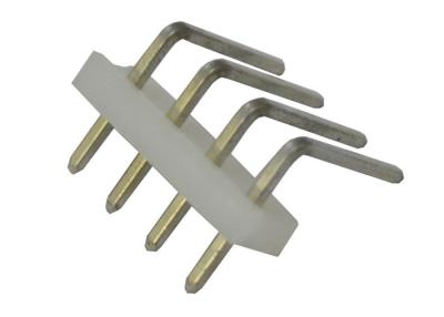 China 4 Pin Board To Board Header Single Row Pin Header Right Angle Through Hole for sale