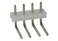 China 4 Pin Board To Board Header Single Row Pin Header Right Angle Through Hole for sale