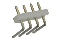 China 4 Pin Board To Board Header Single Row Pin Header Right Angle Through Hole for sale