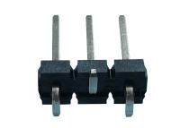 China 3 Pin Single Row Pin Header Connector SMT Type Black 5.08x2.5mm Pitch for sale