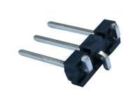 China 3 Pin Single Row Pin Header Connector SMT Type Black 5.08x2.5mm Pitch for sale