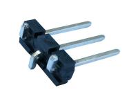China 3 Pin Single Row Pin Header Connector SMT Type Black 5.08x2.5mm Pitch for sale