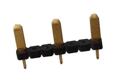 China Durable Round Female Pin Header 1x3 Pin Single Row Gold Flash 3.0 AMP for sale