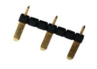 China Durable Round Female Pin Header 1x3 Pin Single Row Gold Flash 3.0 AMP for sale