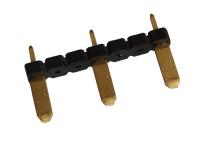 China Durable Round Female Pin Header 1x3 Pin Single Row Gold Flash 3.0 AMP for sale