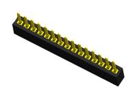China SMT Type 15 Pin Female Header Connector Single Row Straight 1.0mm X 2.1mm for sale
