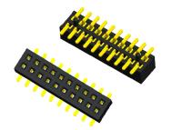 China Straight 20 Pin Header Connector Female 180 Degree Type Double Row 1.0X2.1mm for sale